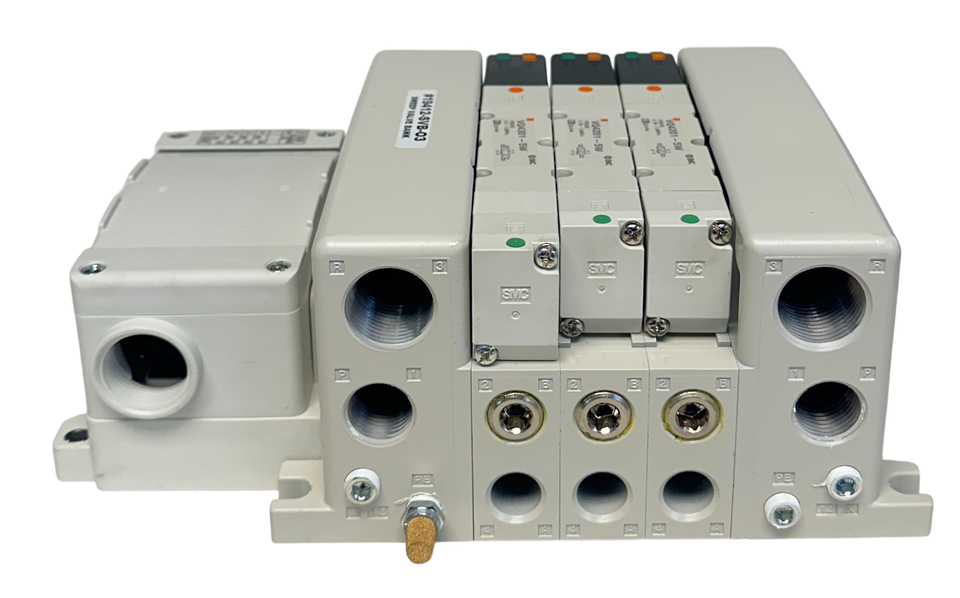 SMC 19412-SVB-03 / 19412SVB03 PNEUMATIC SWEEP VALVE BANK 3-PORT VQ4201 ...