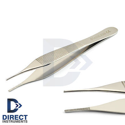 Medical Adson Tissue Tweezer 12cm Surgical Cotton Dressing Pick Artery ...