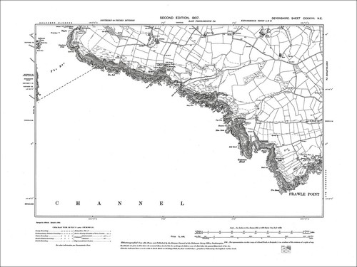 Prawle Point, Old Map Devon 1907: 138NE | eBay UK