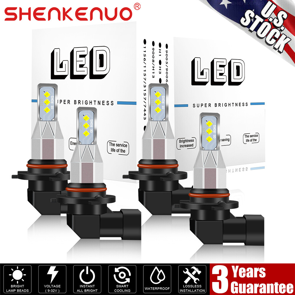 For Honda Civic 2Dr Coupe 2006-2011 4x 6000K LED Headlight High Low ...