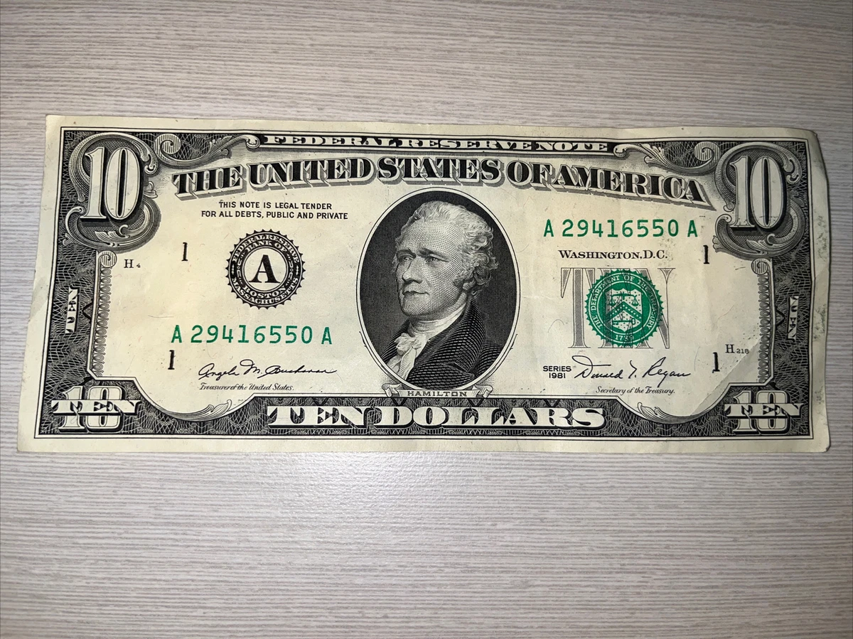 10 Dollar Bill Front