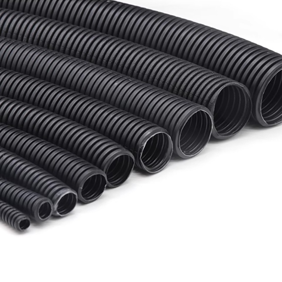 Black Conduit Split & Non Split Flexible Tube Cable Tidy Trunking ...