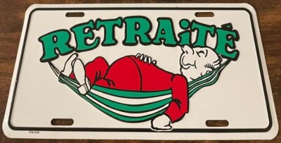 Retraite Booster License Plate Retired Retirement Gift French | eBay