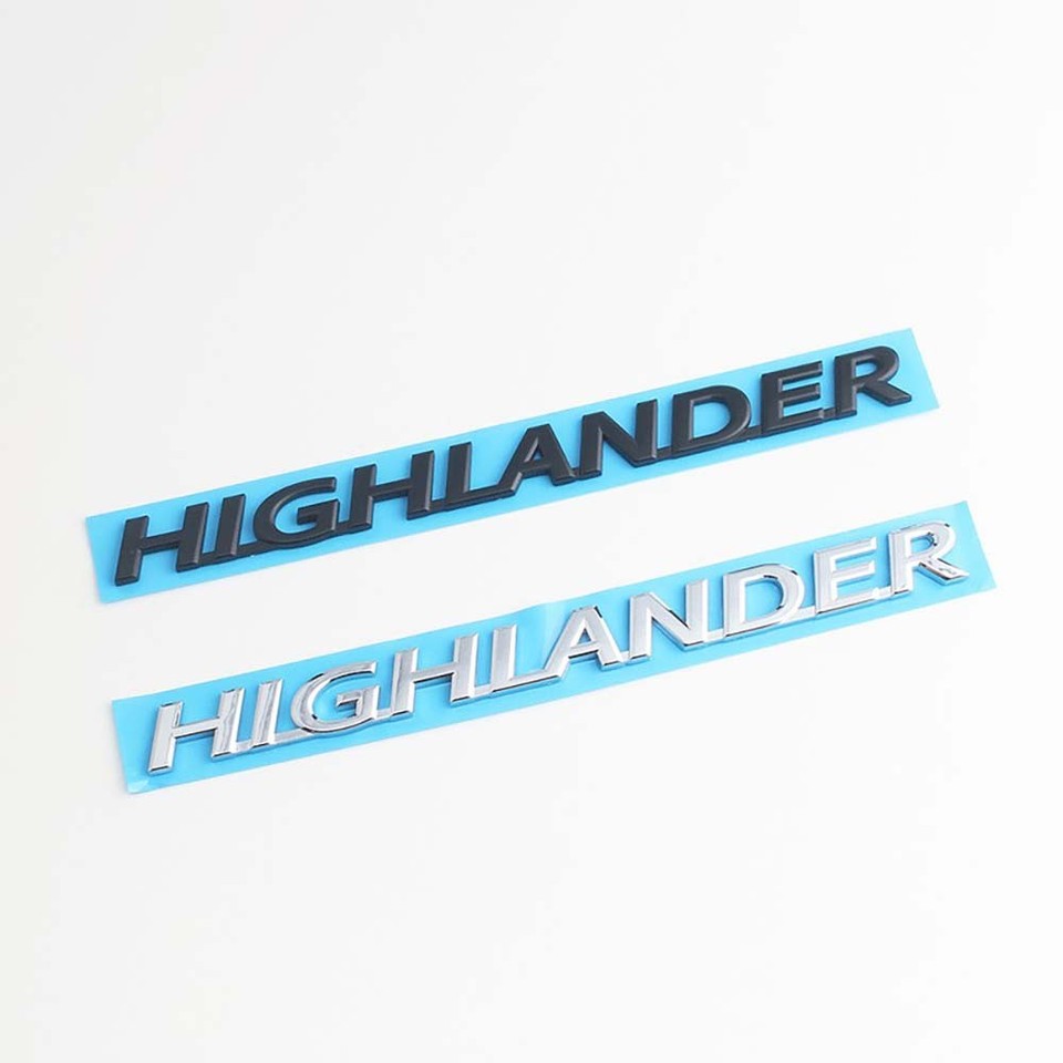 Premium HIGHLANDER Exterior Letter Emblem Sticker Body Decal f Toyota ...