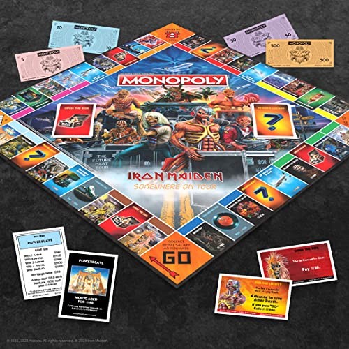 Iron Maiden Monopoly Board Game Celebrate Heavy Metal History 2-6 ...