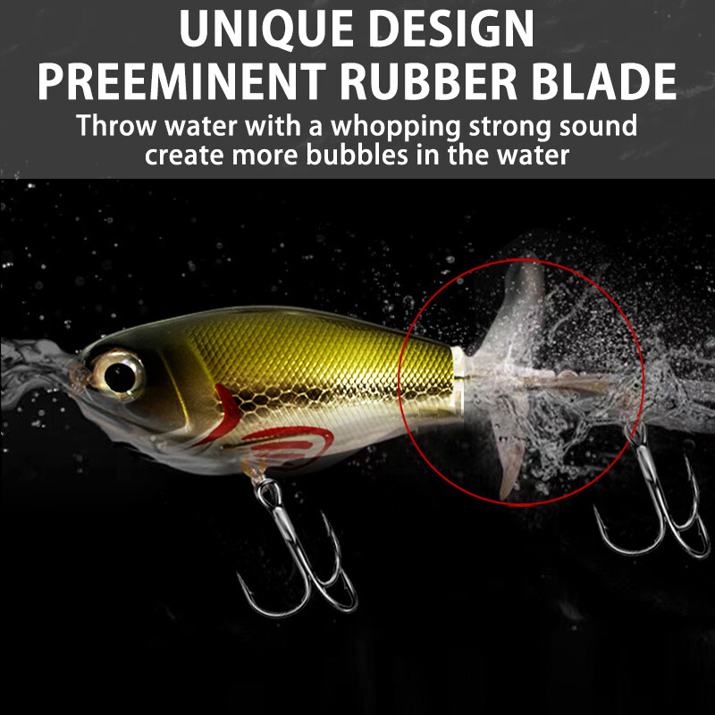 5Pcs Fishing Lures Lot Whopper Plopper Top water Bass Trout Bait ...