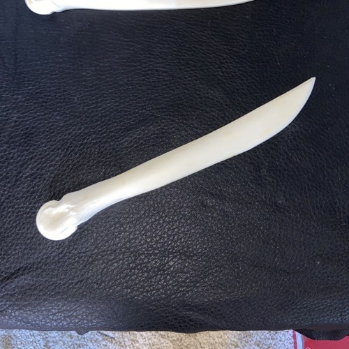 ONE (1) ELk Leg Bone Knife, Handmade, Primitive Weapon, Knife Collector ...