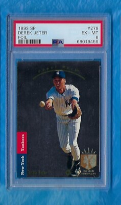 DEREK JETER 1993 SP #279 DEREK JETER ROOKIE CARD PSA 6 NEW SLAB YANKEES ...