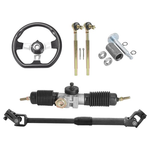420mm Steering Rack Pinion shaft Tie Rod Ends For Go Kart Cart Buggy ...