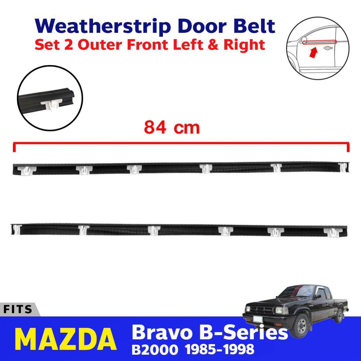 Pair Outer Weatherstrip Door Belt Rubber For Mazda B2000 B2200 B2600 ...