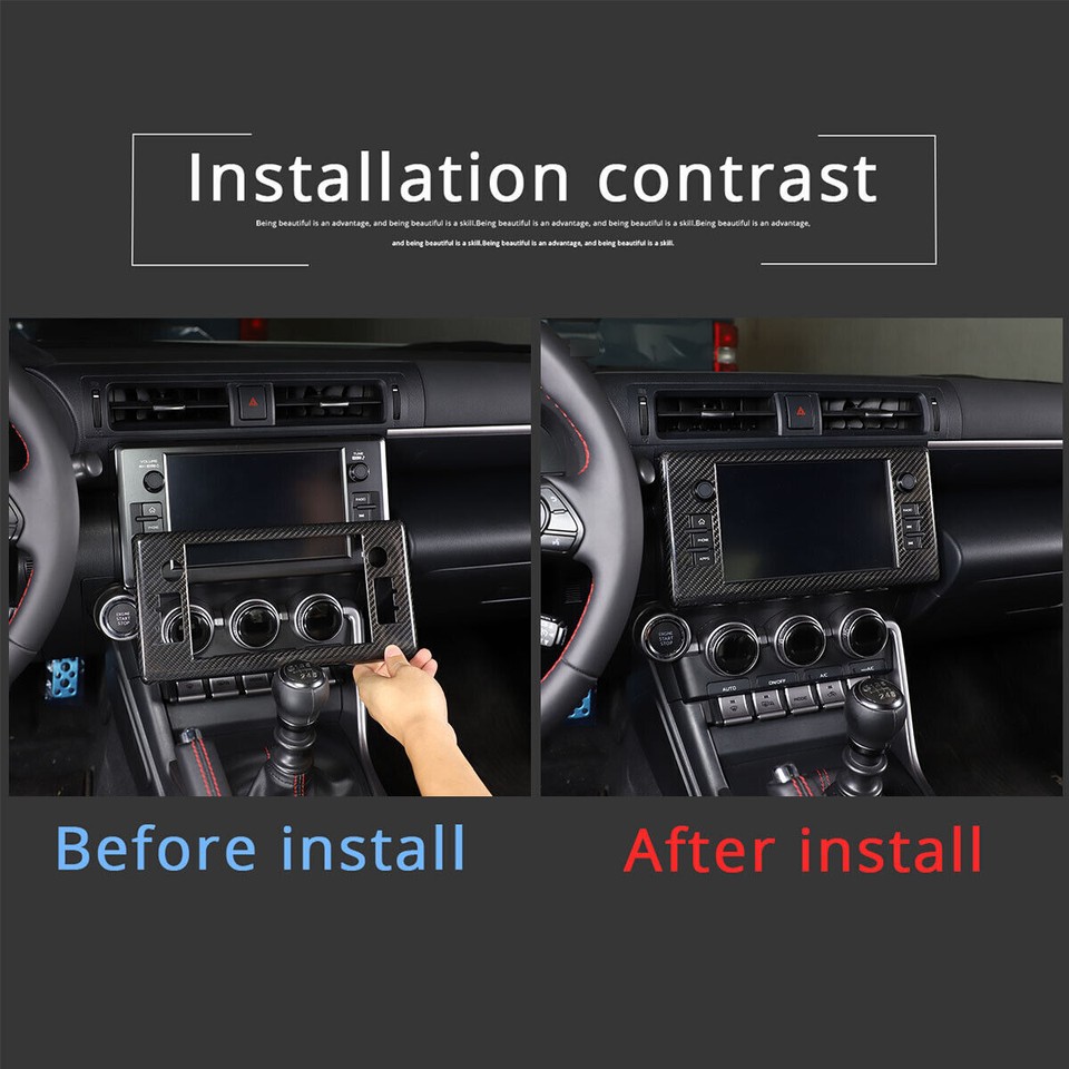 For GR86 / BRZ 2022-2024 Real Carbon Fiber Central Console Navigation ...
