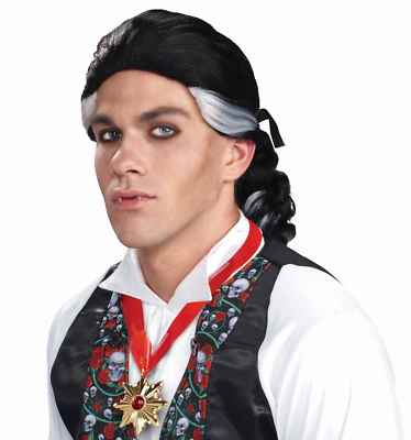 Colonial Era Men's 2 Tone Peruke Style Black & White Gothic Style ...