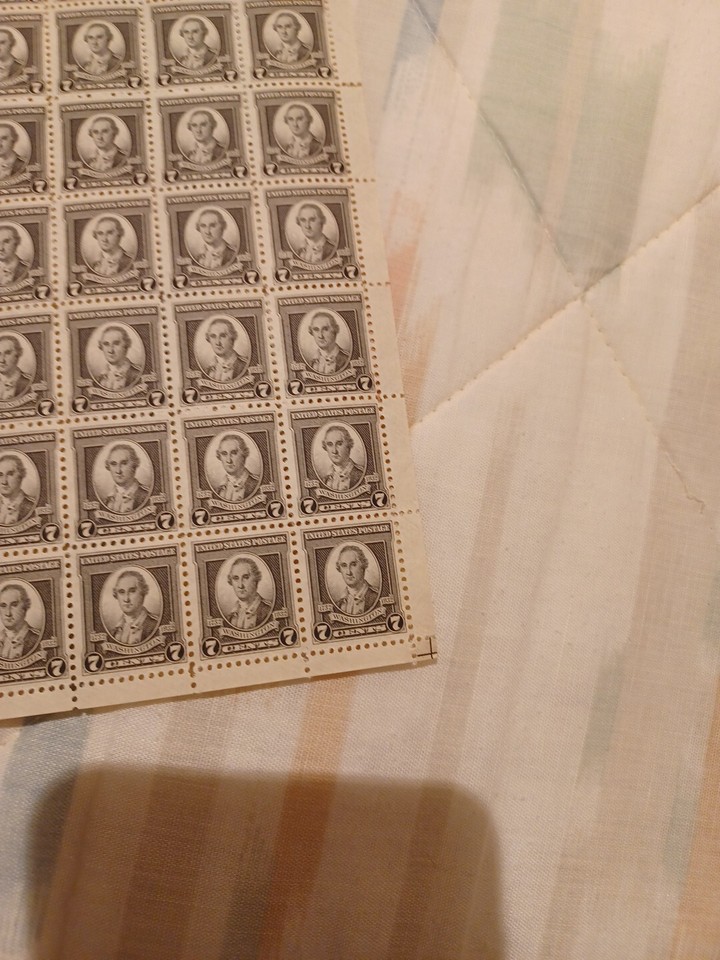 SC 712 - 2 Unused Stamp Sheets 7c Washington Postage | eBay