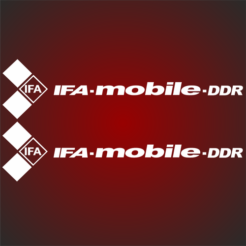 2x IFA mobile DDR Aufkleber 40cm x 10cm Sticker GDR Oldtimer ...