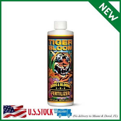 FoxFarm Tiger Bloom Liquid Fertilizer Concentrate - Fast Acting Formula ...