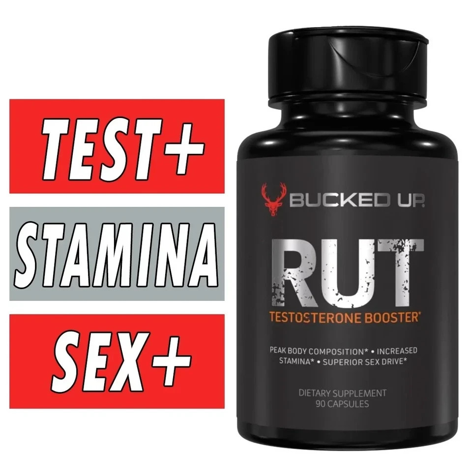 BUCKED UP RUT TESTOSTERONE BOOSTER 90 Capsules (pack 2) Hormone Balance ...