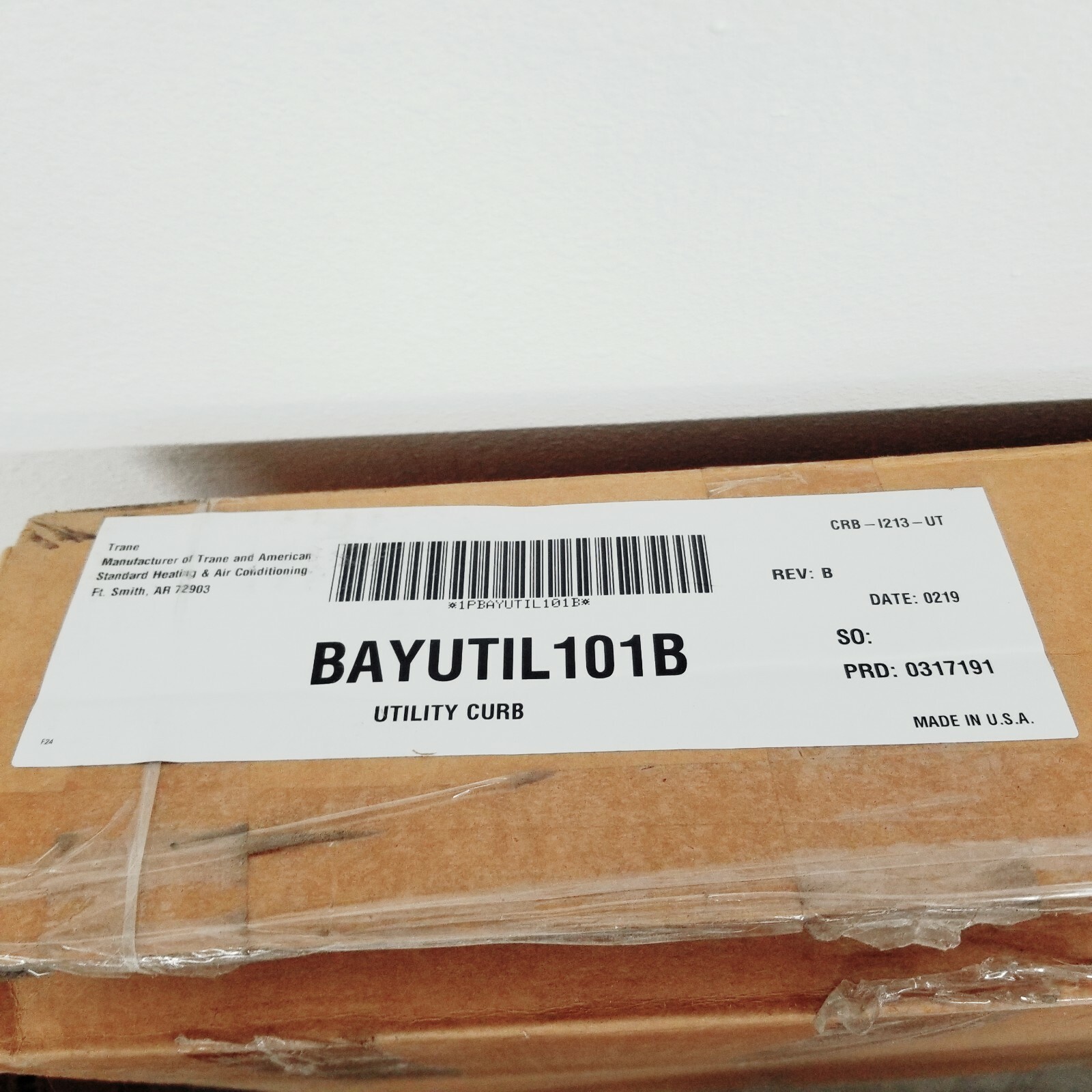 Trane Roof Curb Utility Extension Kit BAYUTIL101B New In Box | eBay