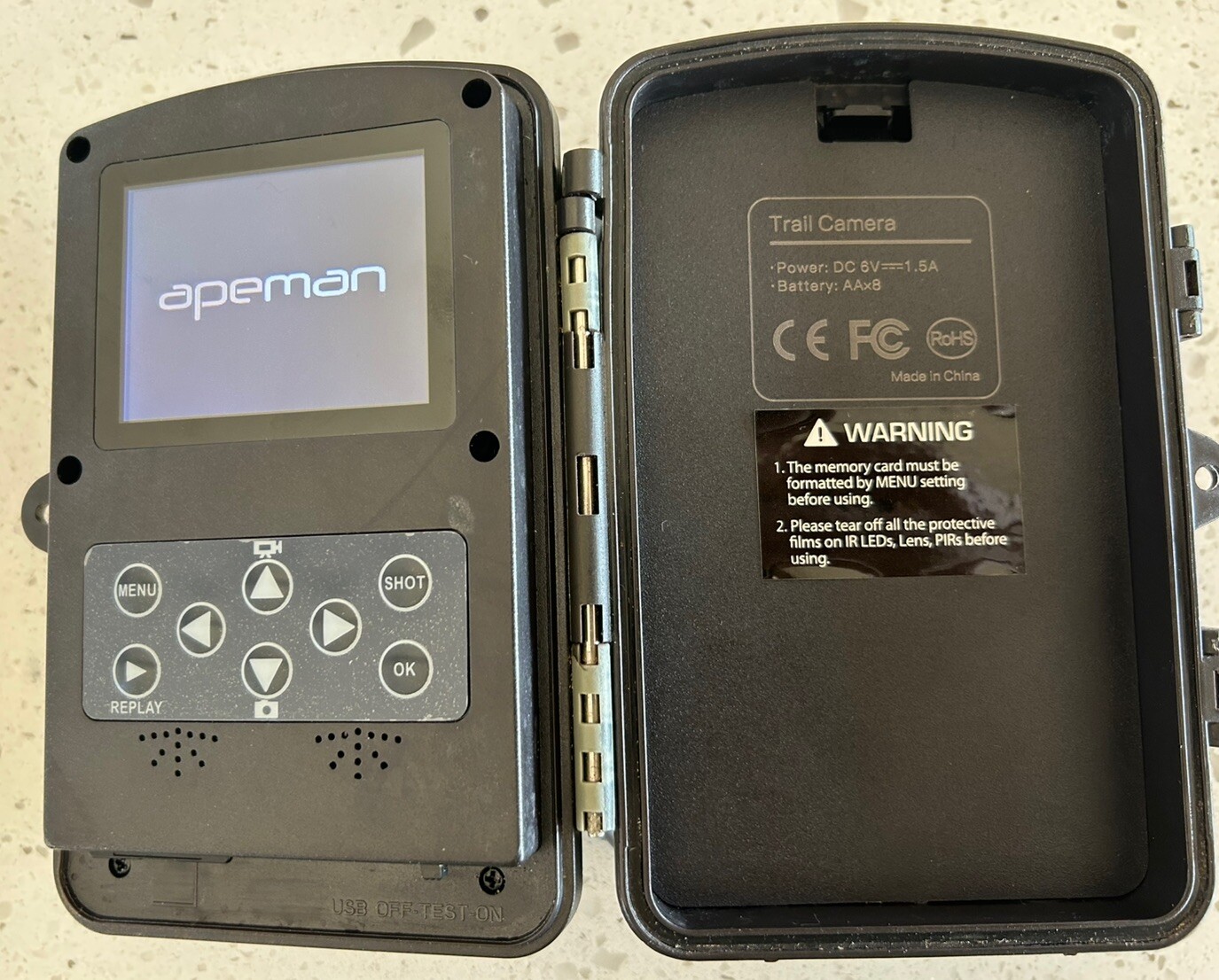 Apeman H45 Trail Camera 12MP 1080P Infrared Night Vision Hunting Camera ...