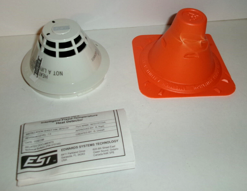 EDWARDS EST SIGA-HFS INTELLIGENT HEAT DETECTOR Fixed Temp FIRE ALARM ...