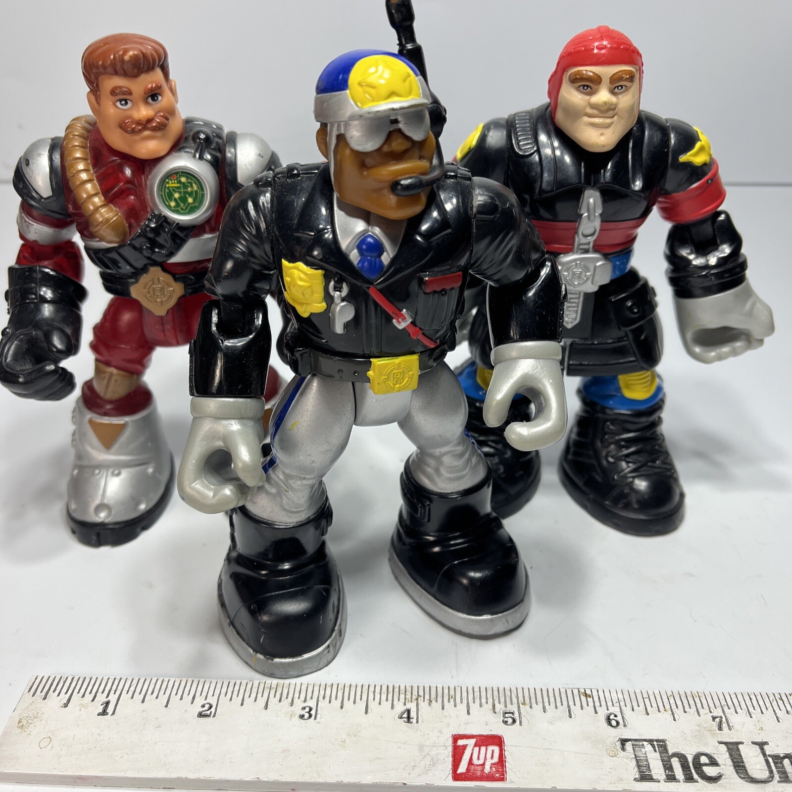 Lot of 3 Mattel Fisher Price Rescue Heroes Toy Figures Movable Joints ...