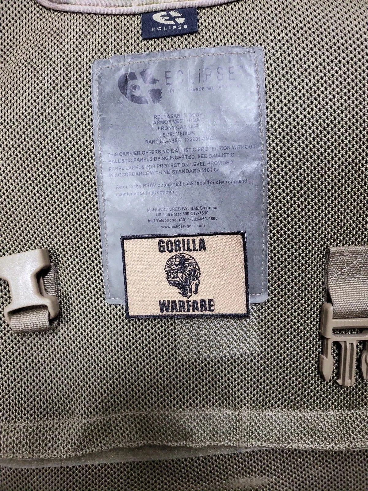 Eclipse RBAV Plate Carrier OCP/Multicam Size Medium | eBay