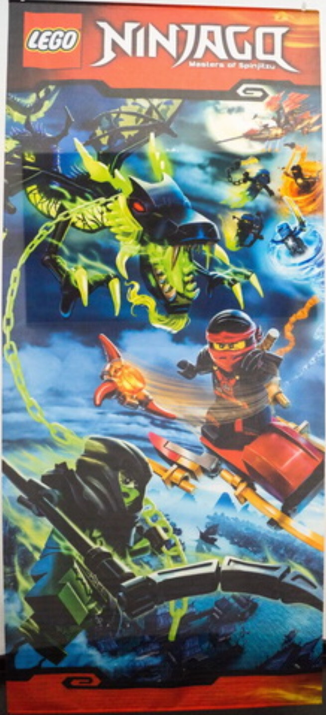 Lego Ninjago Kai, Dragon - Promo Store Display Original FABRIC BANNER ...