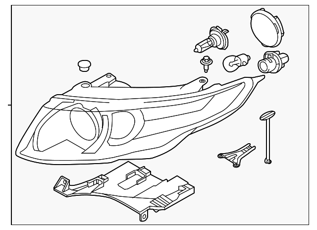 2015 Land Rover Headlight Headlamp LH Range Evoque LR039711 Genuine ...