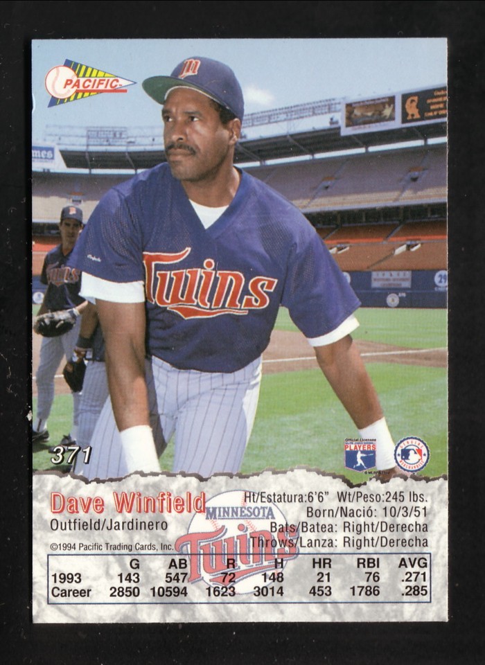 Dave Winfield--Minnesota Twins--1994 Pacific Crown Baseball Card | eBay