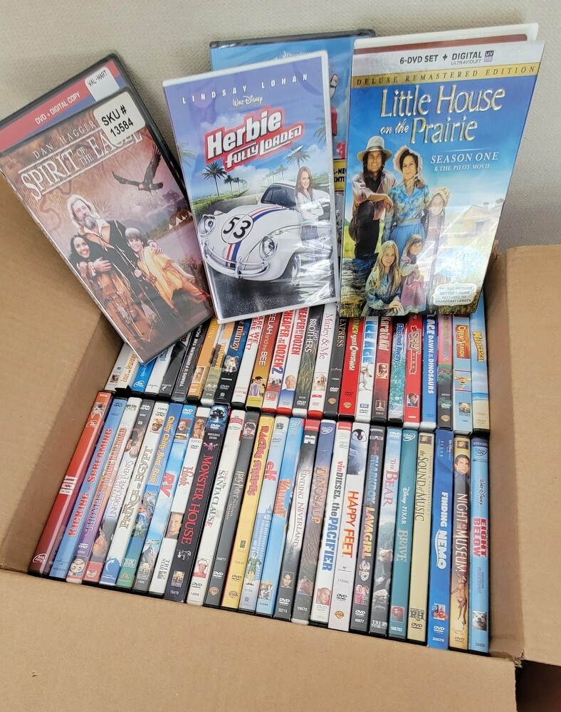 Lot of 56 Kids Children Family DVDs Movies: Nemo Bolt Ice Age Brave ...