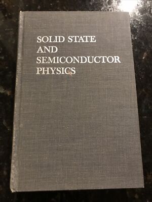 Solid State and Semiconductor Physics John McKelvey 1966 Hardcover Book SCIENCE | eBay