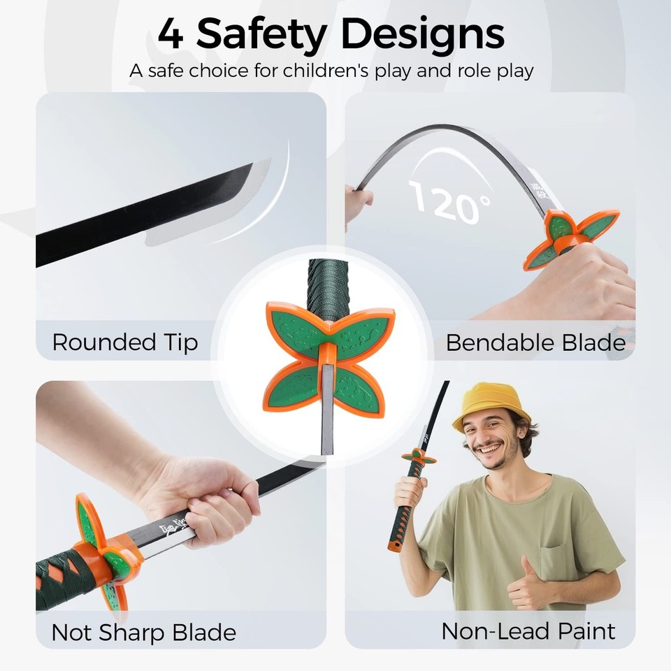 Shinobu Sword - 41 inches Anime Katana Replica with Belt and Stand ...