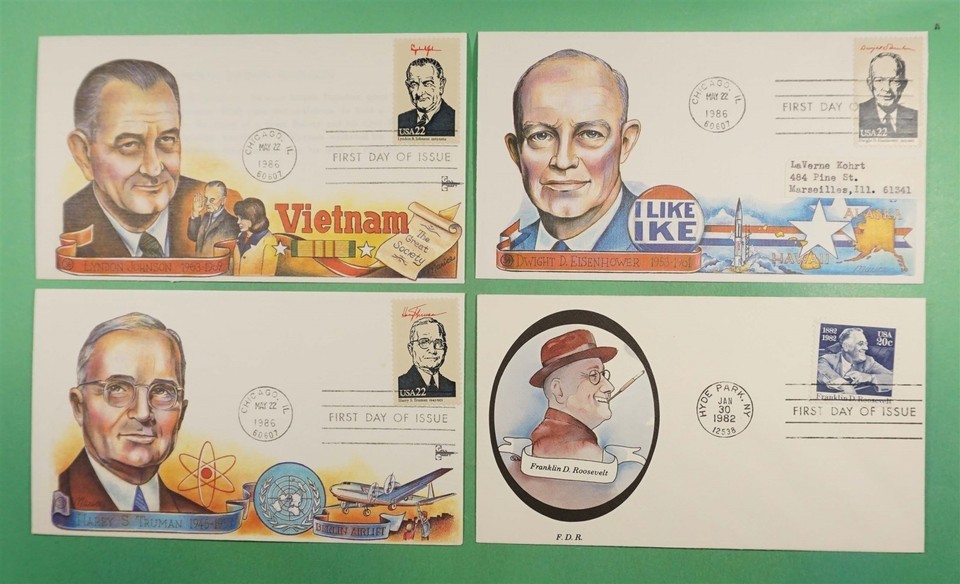 DR WHO 1986 (34) FDC PRESIDENTS GILL CRAFT CACHET COMBO R29533 | eBay