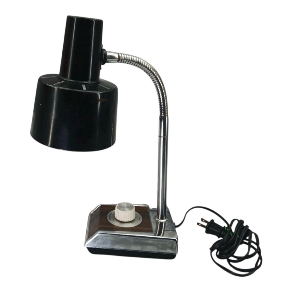 Desk Lamp Mid Century Modern Underwriters Lab Dimmer Adjust Silver Vintage 1374 | eBay