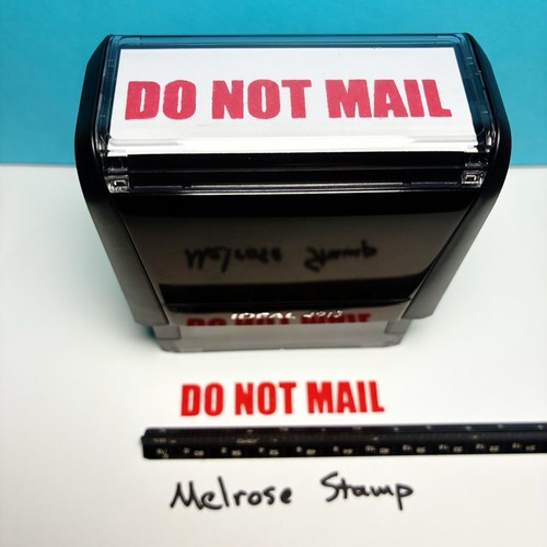 Do Not Mail Rubber Stamp Red Ink Self Inking Ideal 4913 | eBay
