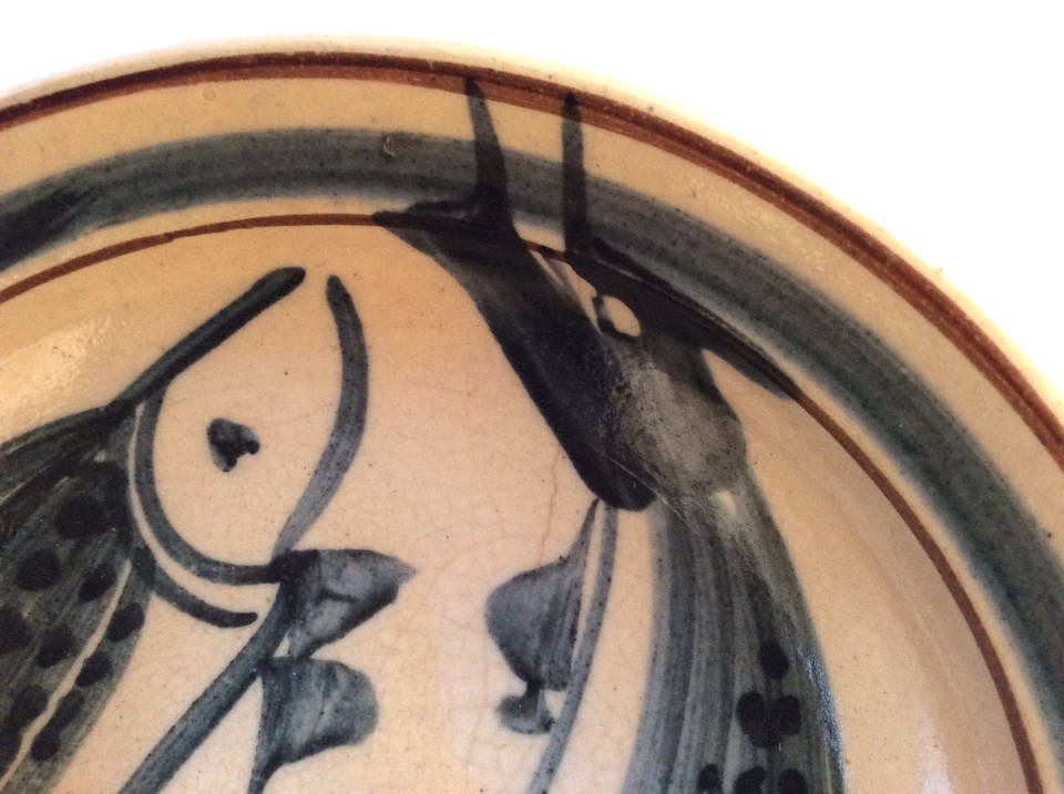 SVEND BAYER TYPICAL STUDIO POTTERY BOWL DECORATED WITH FISH | eBay