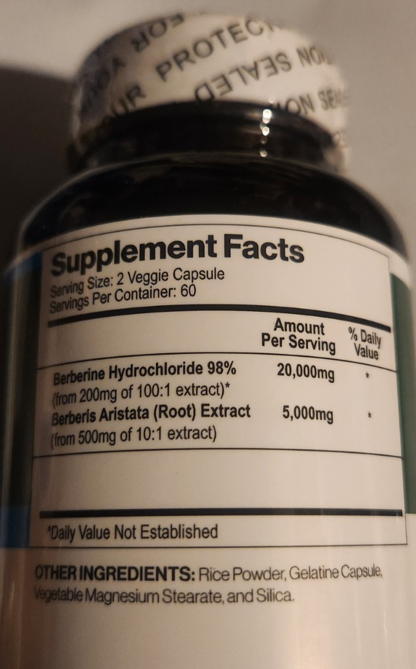 Berbérine 25000mg 120 Caps Puritan (Berberis Aristata Berbérine HCL) | eBay