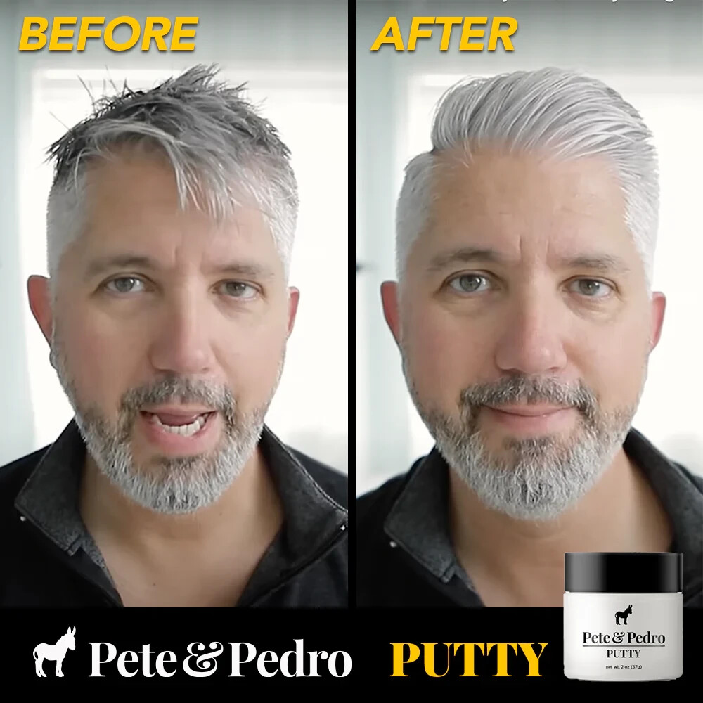 Pete & Pedro HAIR PUTTY - Strong Hold, Matte Finish, Low Shine Hair ...