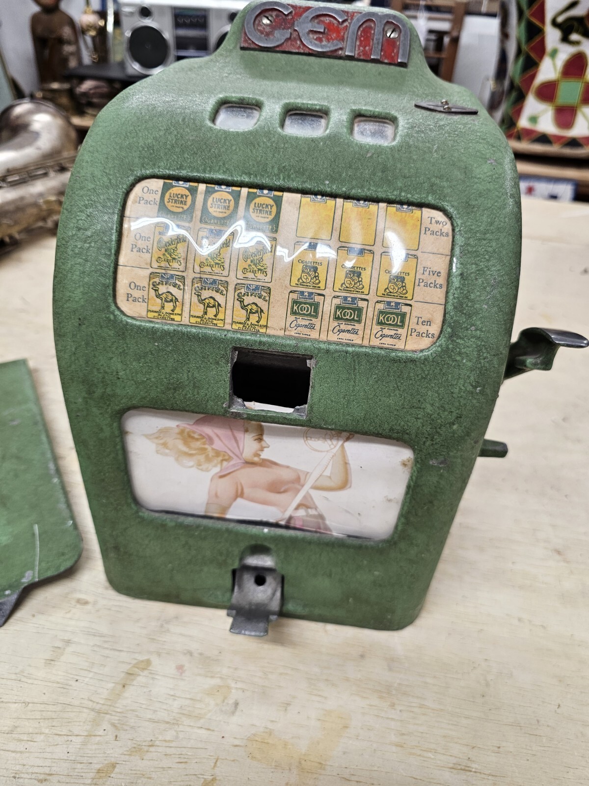 Vintage GEM Sanders Penny Slot Machine Cigarette Trade Stimulator | eBay