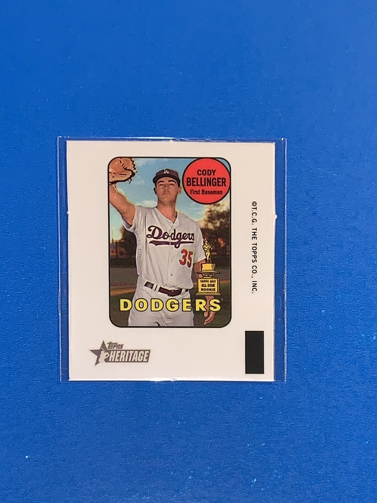 2018 Topps Heritage 1969 Decals Cody Bellinger #11 Los Angeles Dodgers ...