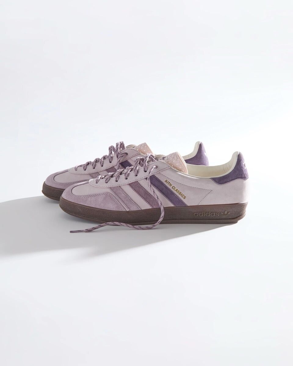 Kith x Adidas Originals Gazelle Indoor Grey Purple Ice Kith x Adidas Originals Gazelle Indoor Grey Purple Ice