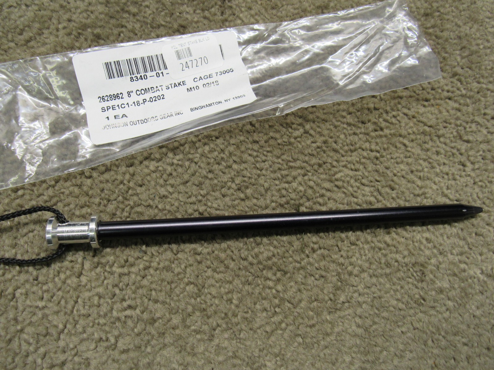 US GI Tent Stake 8" Aluminum Easton Lot Of 8 US Army USMC Combat Tent ...