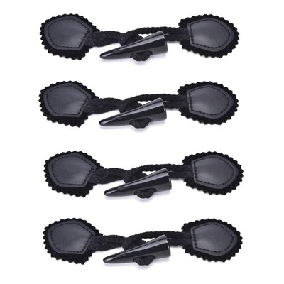 4 Sets PU Leather Toggle Button Fasteners for Coat Jacket | eBay