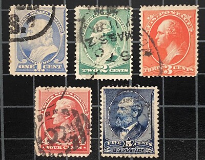 US Stamps - SC # 212 - 216 - Large Bank Note - Used - SCV = $103.10 | eBay