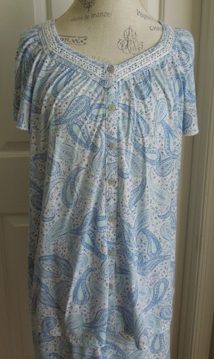SOFT COMFY BLUE WHITE PAISLEY SECRET TREASURES WOMEN'S CAPRI PAJAMA SET ...
