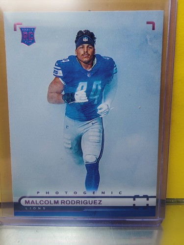 2022 Panini Chronicles Photogenic Malcolm Rodriguez Pink RC Detroit ...