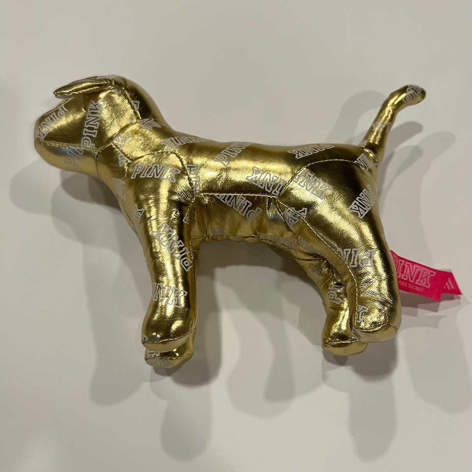 Victorias Secret PINK FASHION SHOW Limited Ed Gold Metallic Mini Dog ...