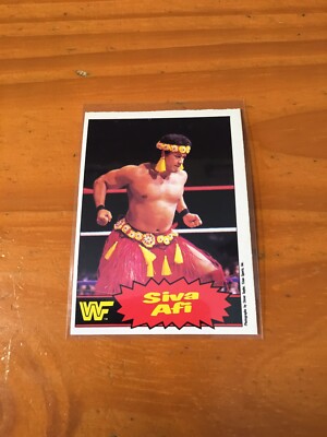 1985 O-Pee-Chee WWF Siva Afi Card #34 Wrestling | eBay