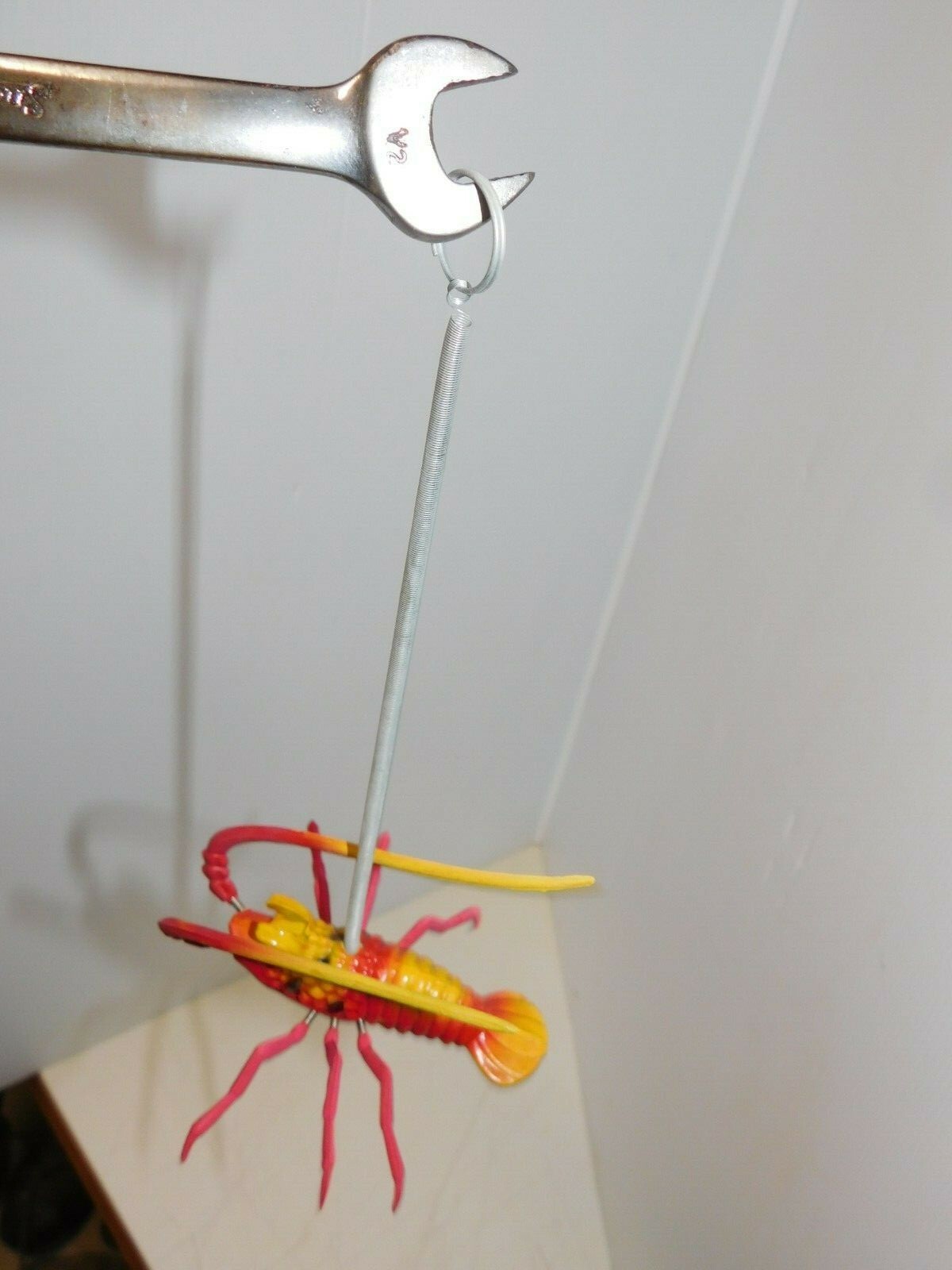 Lot of 8 Lobster Spiny Shrimp on Spring Toy Bobble Figurine Plastic ...