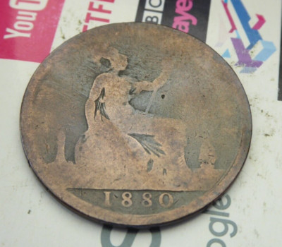 1880 Victoria One Penny Bronze Coin Ref/ 6093 See Photo,s '' | eBay UK