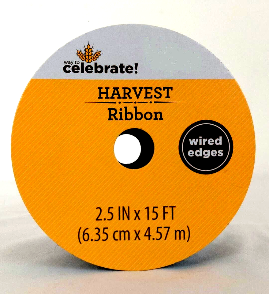 Celebrate! Harvest Black White Checkered Wire Edges Spool Ribbon 2.5 In ...